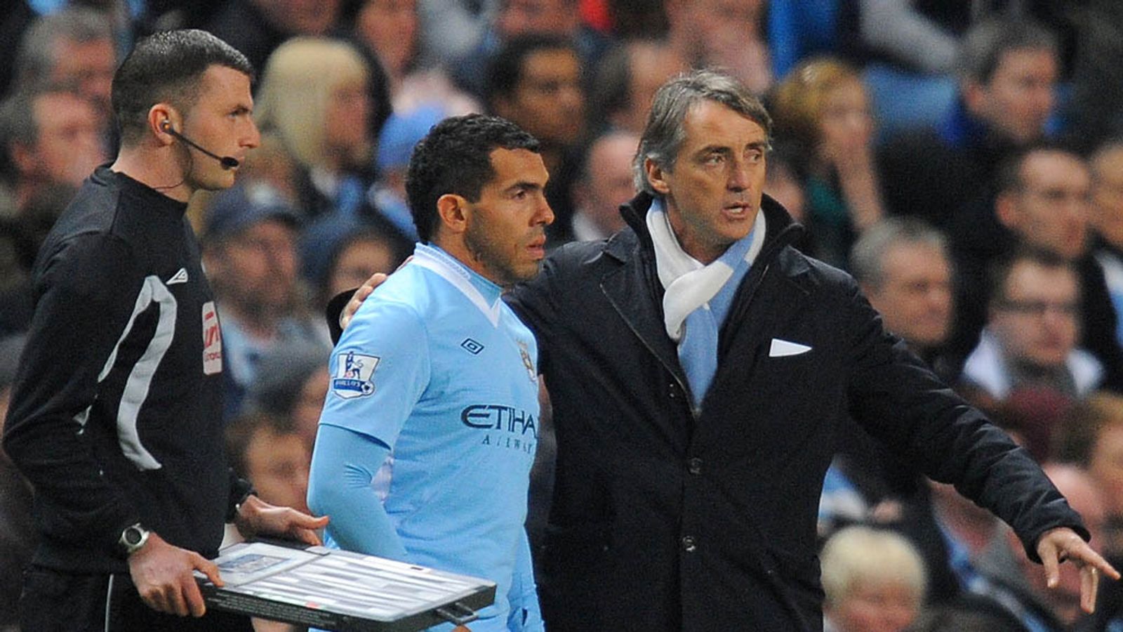Mancini pleased with Tevez | Football News | Sky Sports