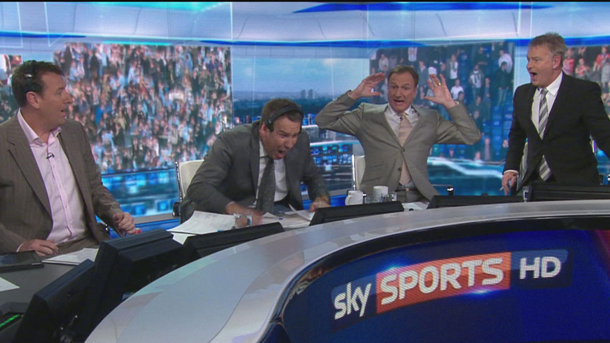 Jeff and the boys settle in for another packed Soccer Special ...