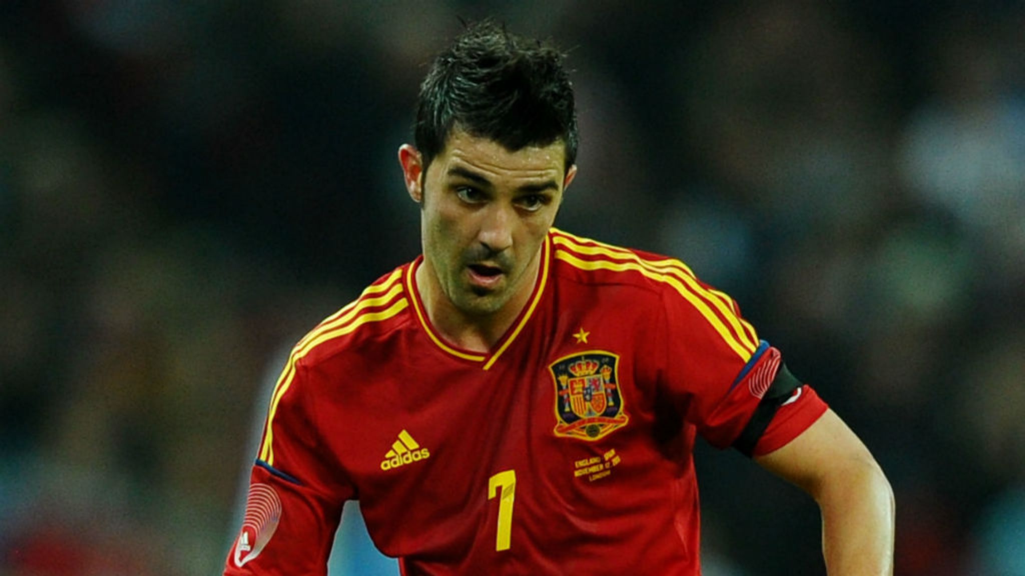 International friendly: David Villa scores both goals as Spain beat El ...