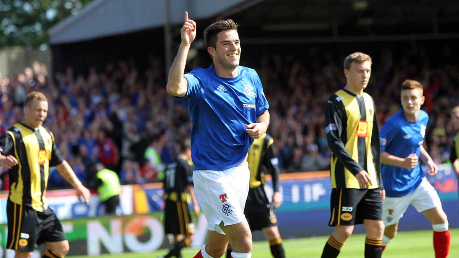 Andy Little claimed a hat-trick as Rangers secured a 4-2 victory over ...