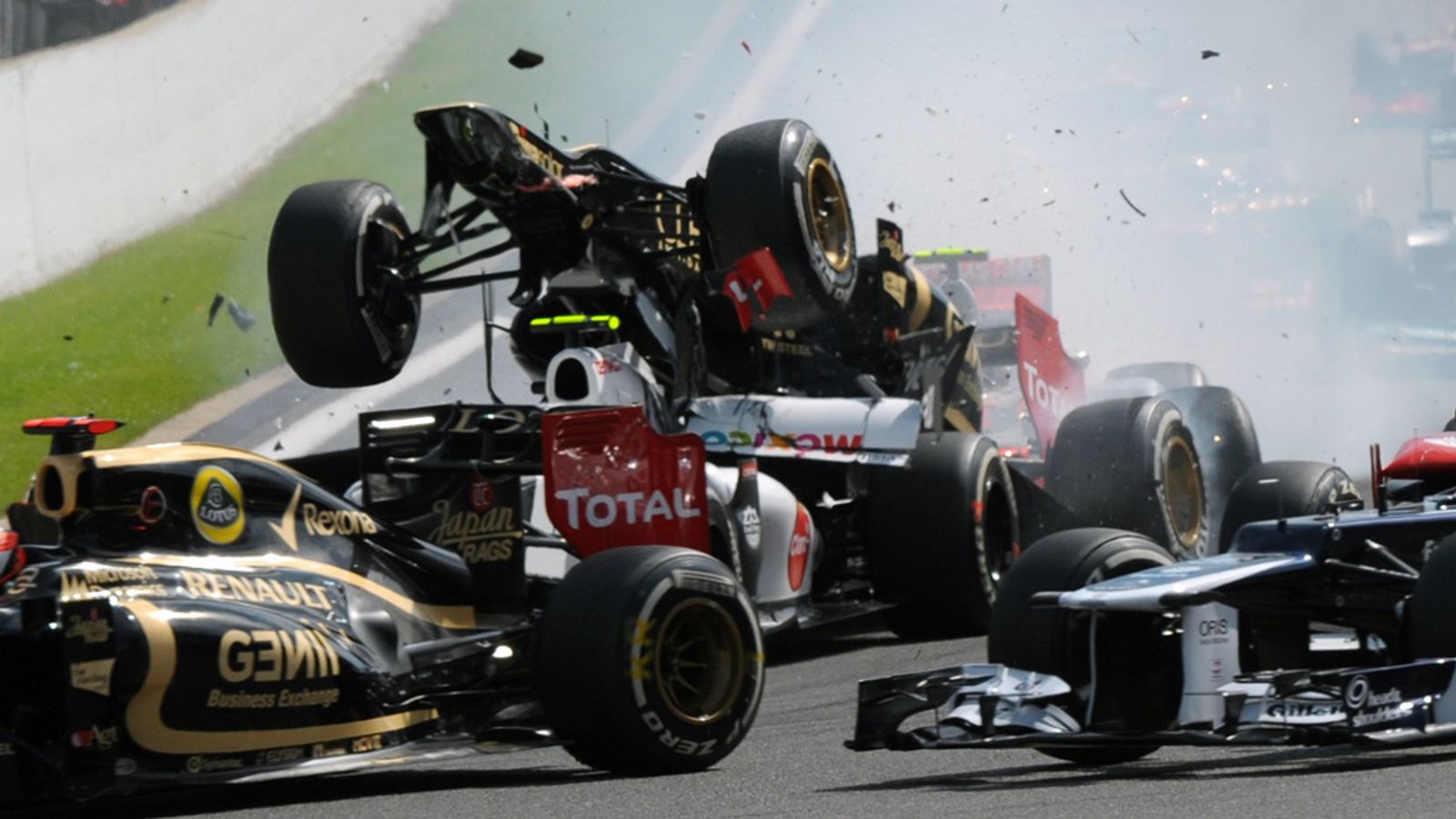 The first-corner crash | F1 News | Sky Sports