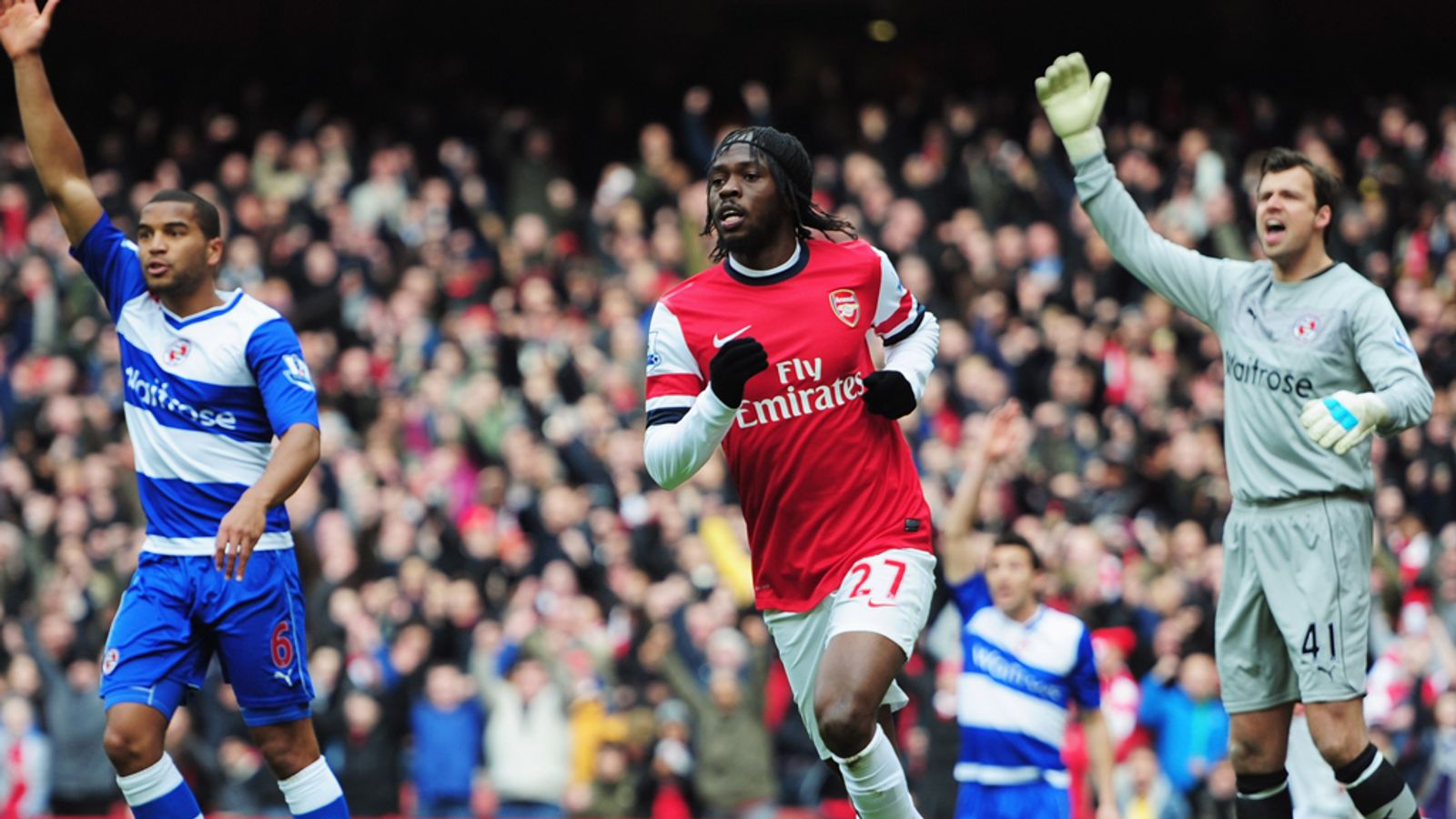 Premier League: Gervinho inspires Arsenal to 4-1 win over Reading ...