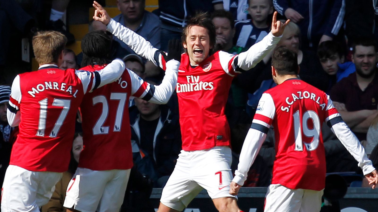 Premier League: Tomas Rosicky is looking for Arsenal to finish above ...