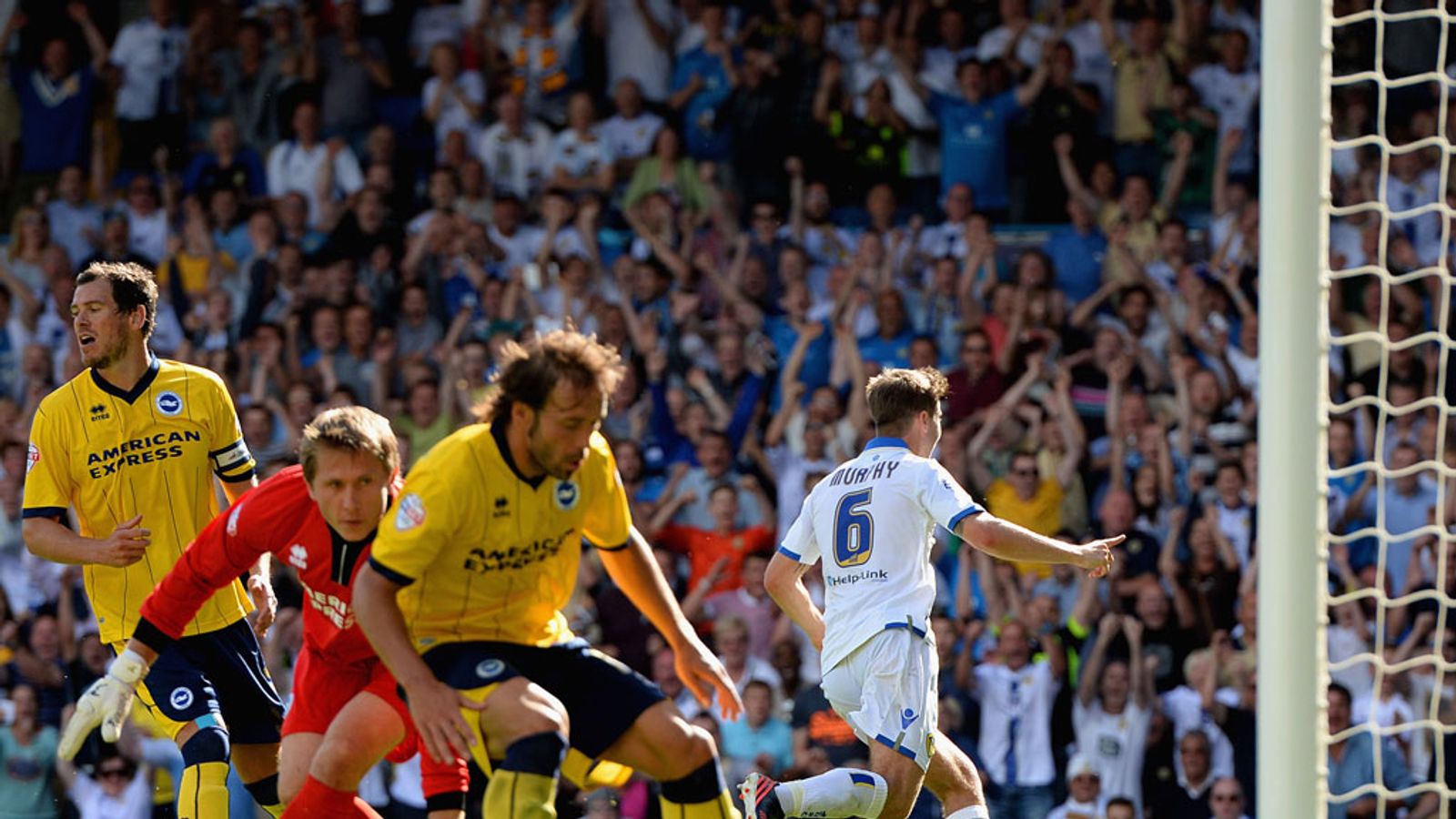 Championship: Luke Murphy scored the winner as Leeds beat Brighton 2-1 ...