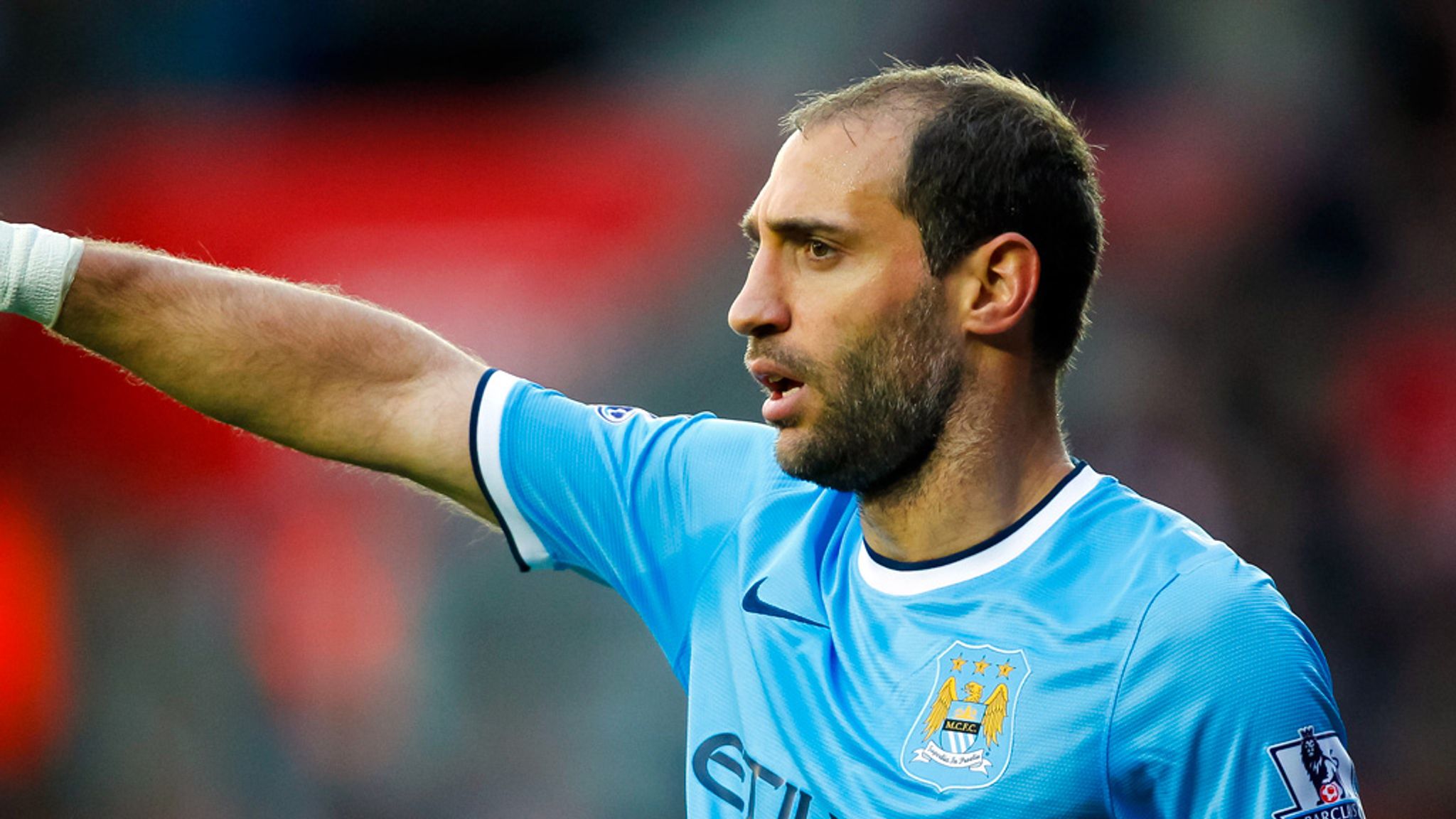 Manchester City defender Pablo Zabaleta happy to face Barcelona's ...