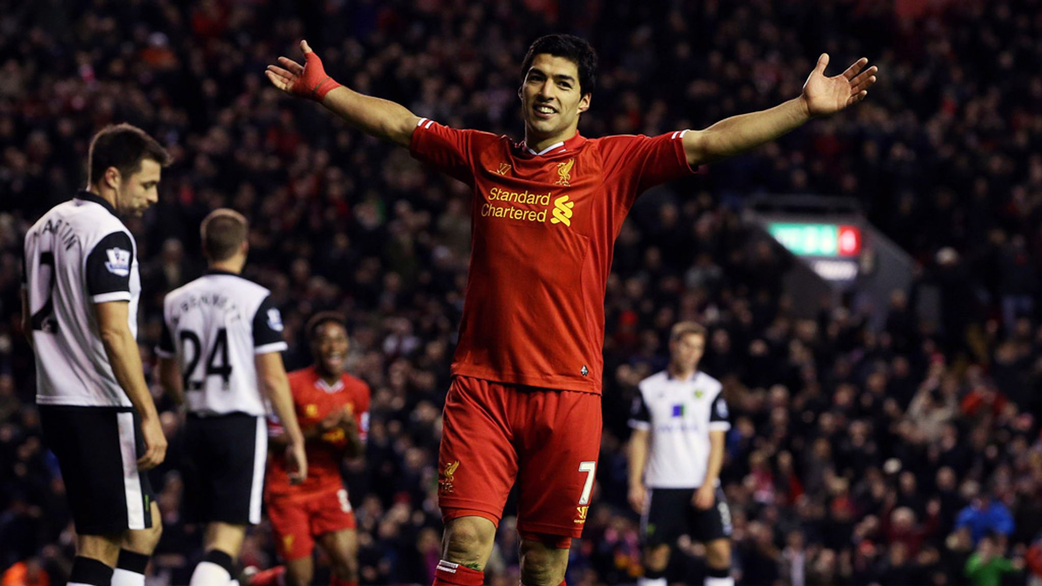 Premier League: Liverpool striker Luis Suarez targets top-four finish ...
