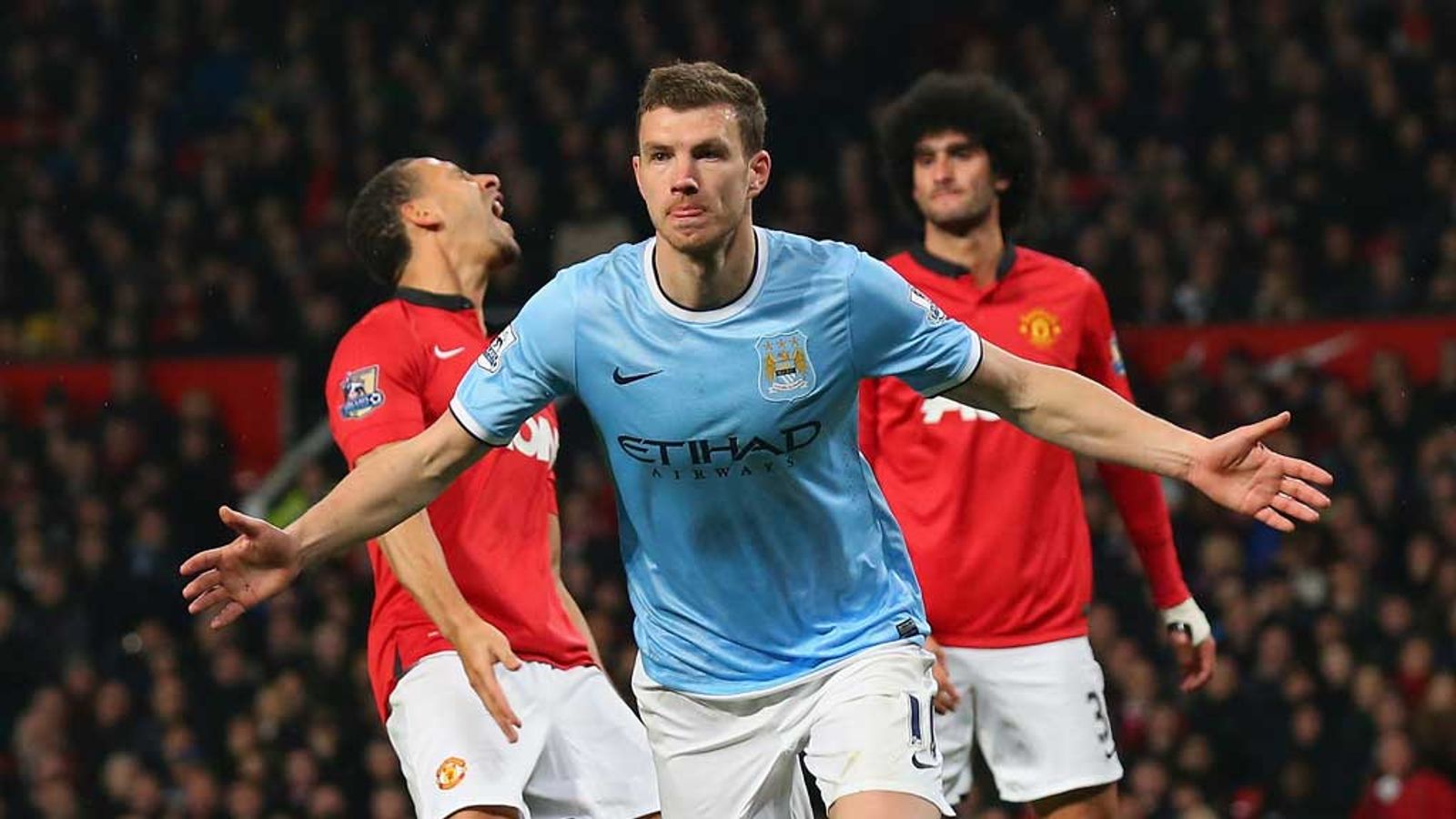 Premier League Manchester Citys Edin Dzeko Targets Wins Over Aston