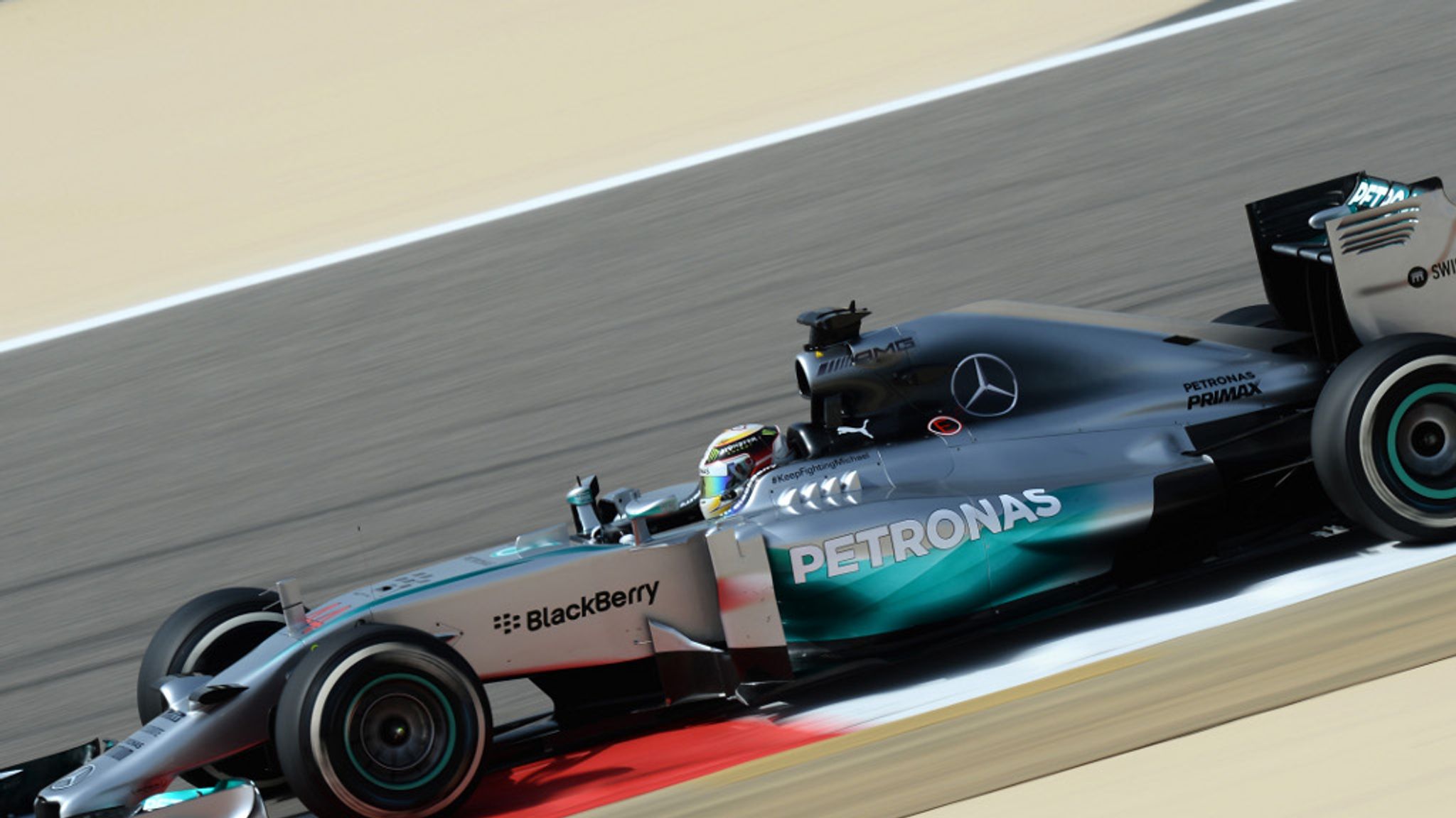 Lewis Hamilton led Nico Rosberg as Mercedes topped the P1 times in ...