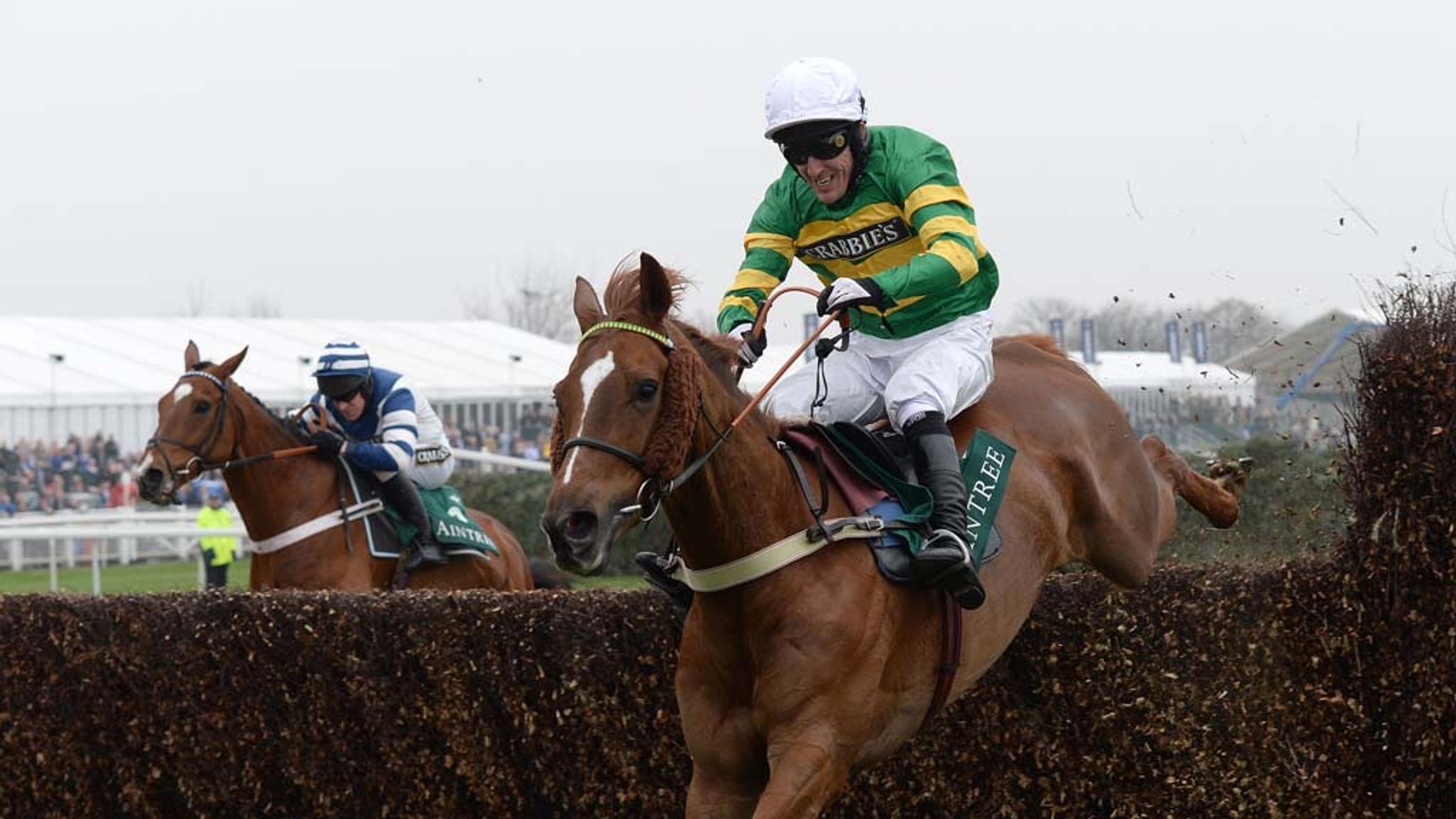 Silviniaco Conti holds off Dynaste in thrilling Betfred Bowl at Aintree ...