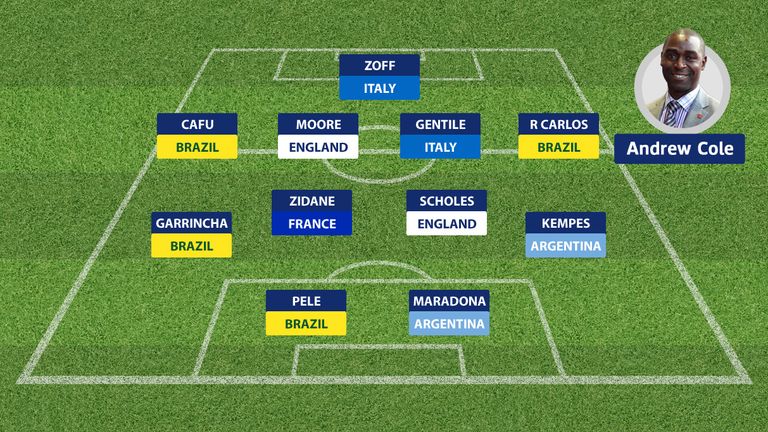 Cole's all-time WC XI | Football News | Sky Sports