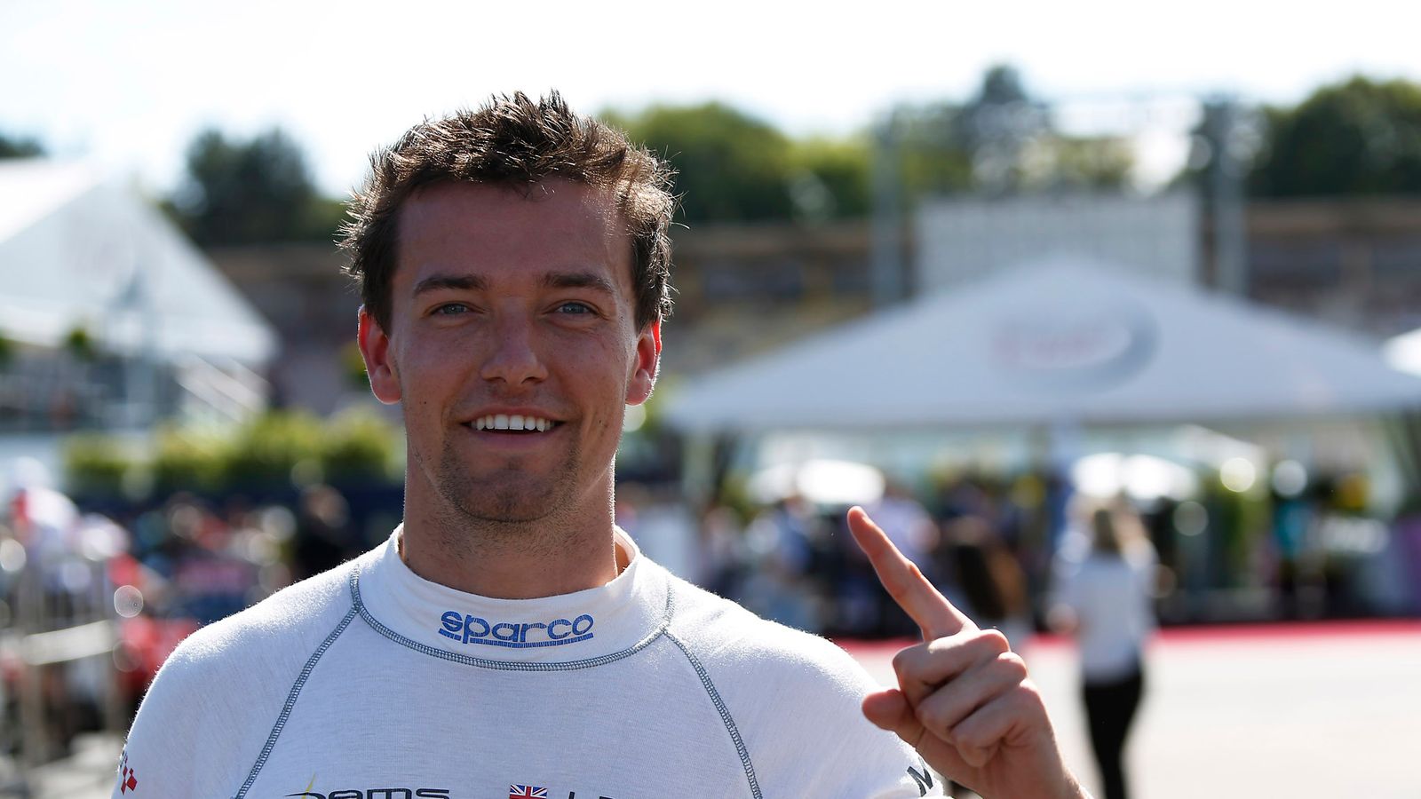 Championship leader Jolyon Palmer eased to a dominant GP2 pole position ...