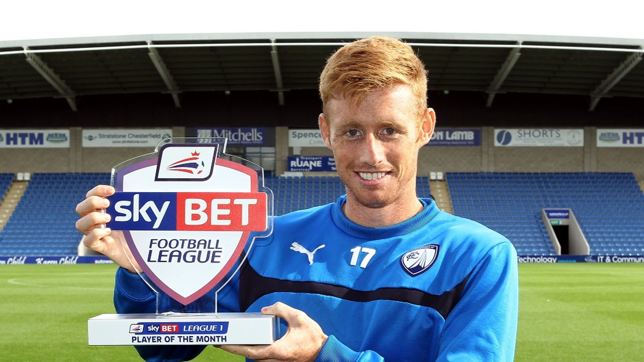 Sky Bet League One: Chesterfield's Eoin Doyle looking to build on award | Football News | Sky Sports