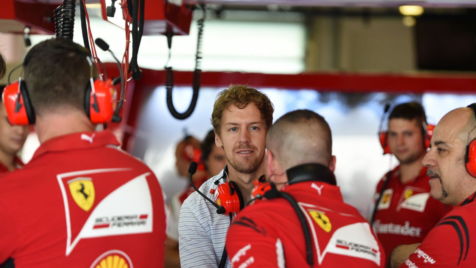 Sebastian Vettel checked on new team Ferrari's progress at Abu Dhabi ...