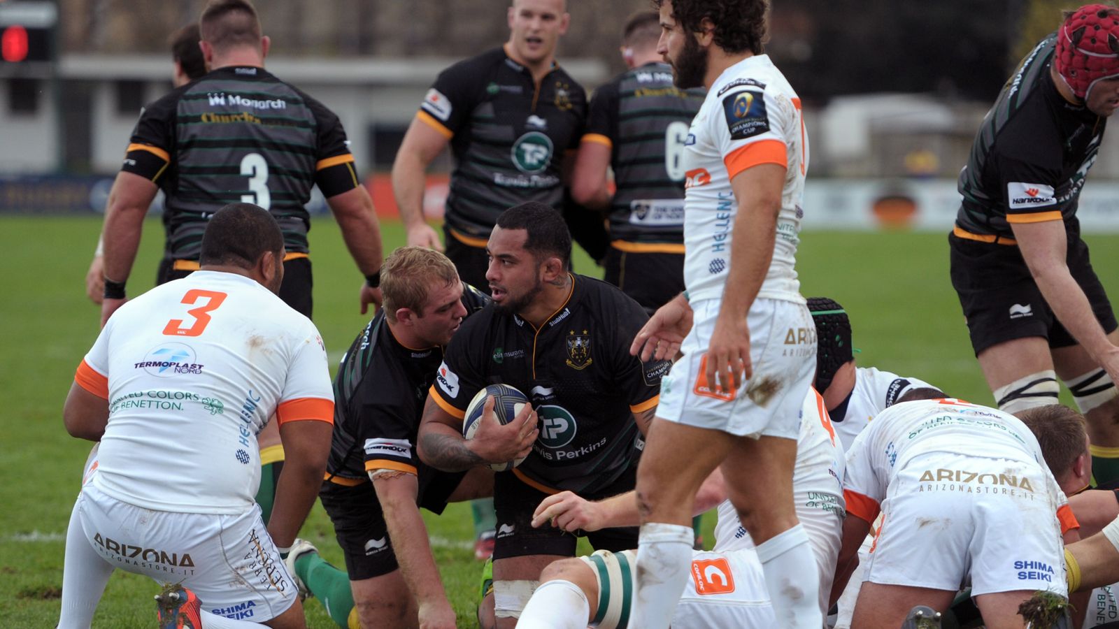 European Rugby Champions Cup: Northampton claim six tries in Treviso ...