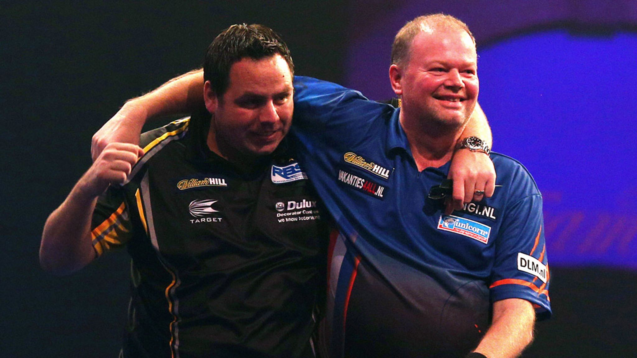 Adrian Lewis, Raymond van Barneveld and Gary Anderson are in action at ...