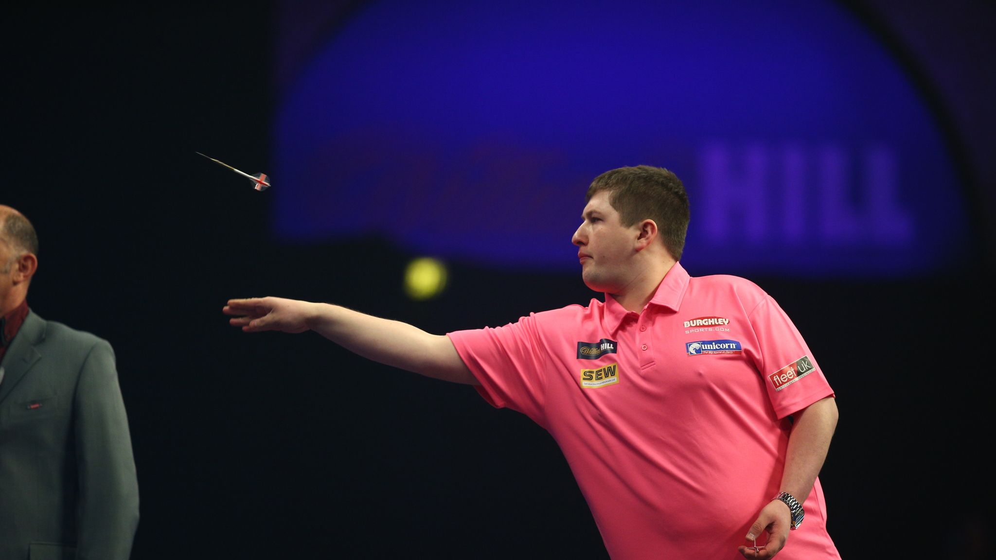 Keegan Brown has beaten Michael van Gerwen before, he reminds us before ...