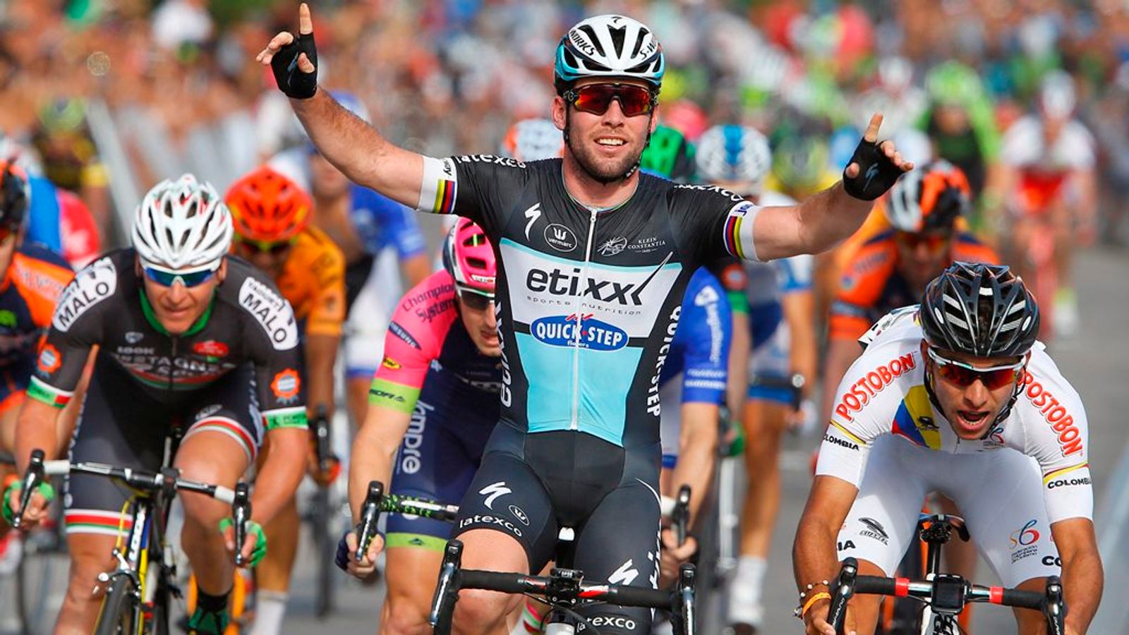 Mark Cavendish wins stage seven of the Tour de San Luis as Daniel Diaz ...