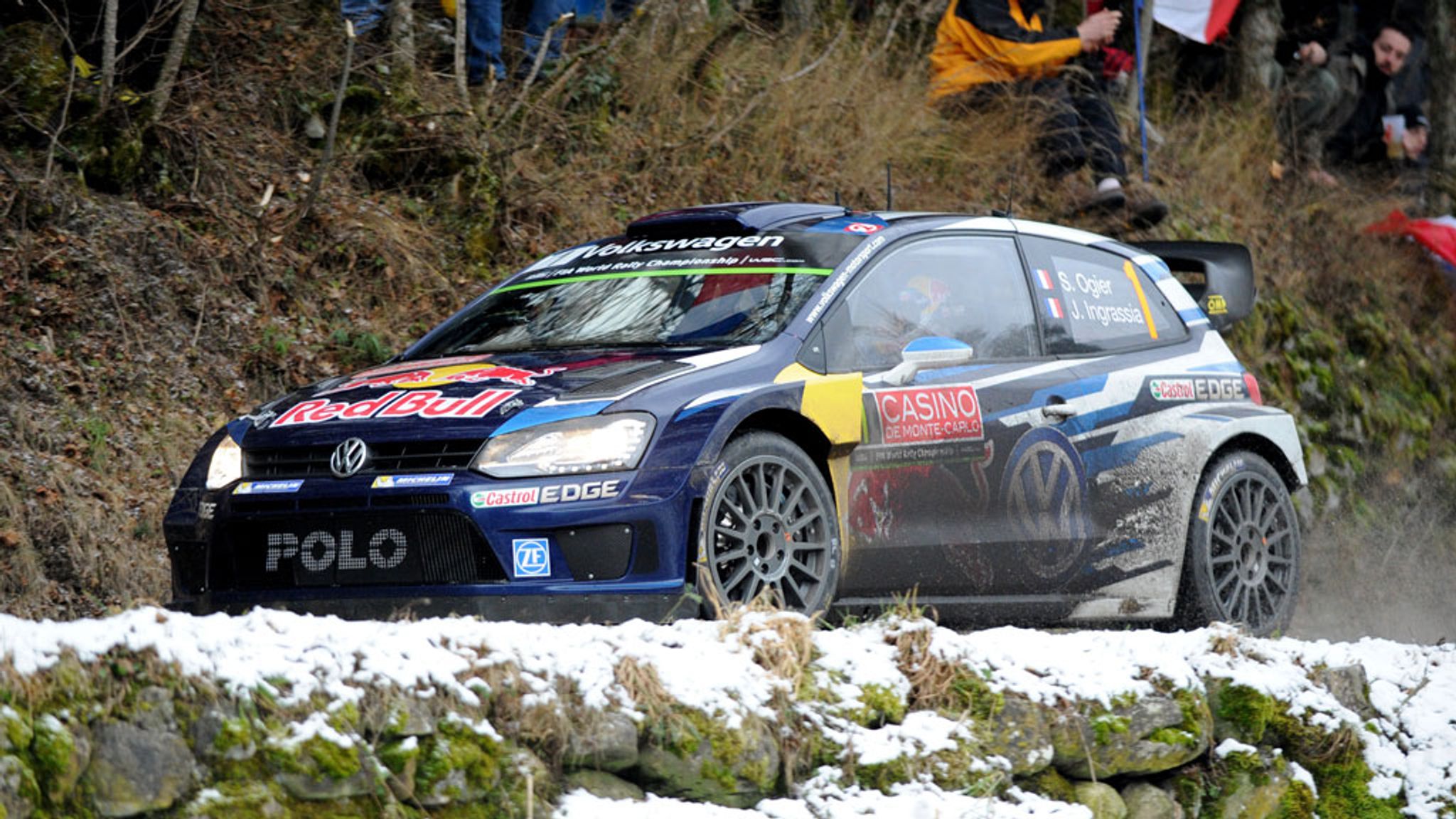 Monte-Carlo Rally: Sebastien Ogier leads as Sebastien Loeb suffers ...