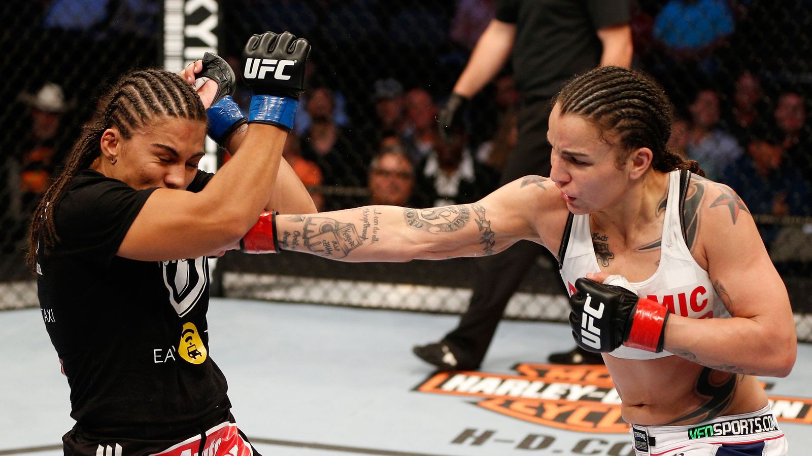 UFC hosts sportswomen Ronda Rousey, Cat Zingano, Holly Holm and Raquel ...