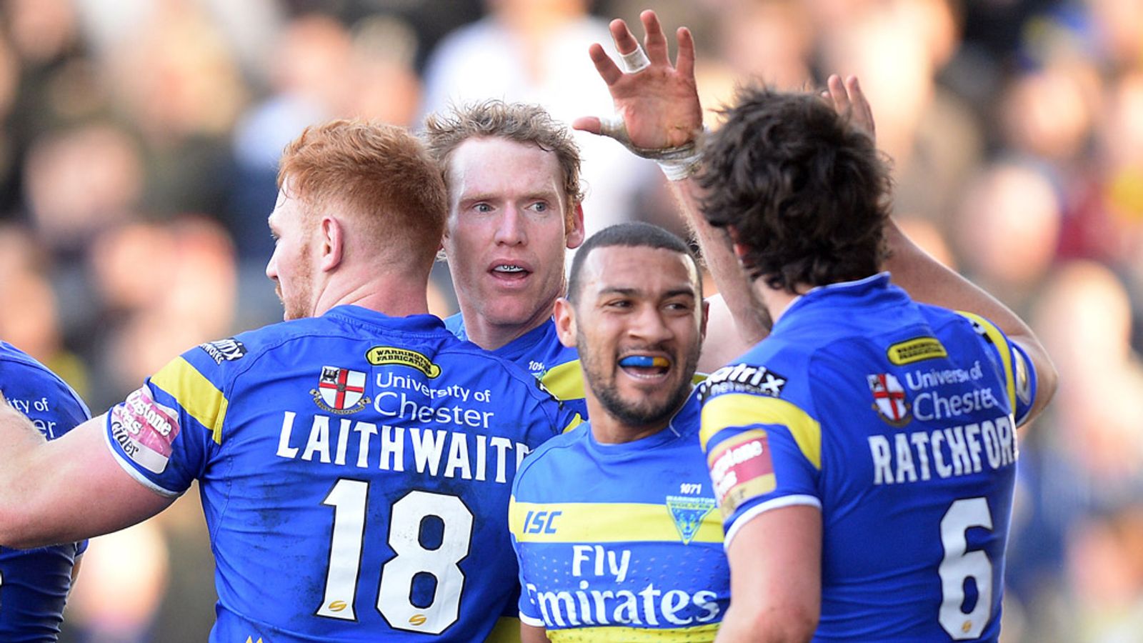 Joel Monaghan's last-gasp try gave Warrington Wolves a 22-20 win over ...