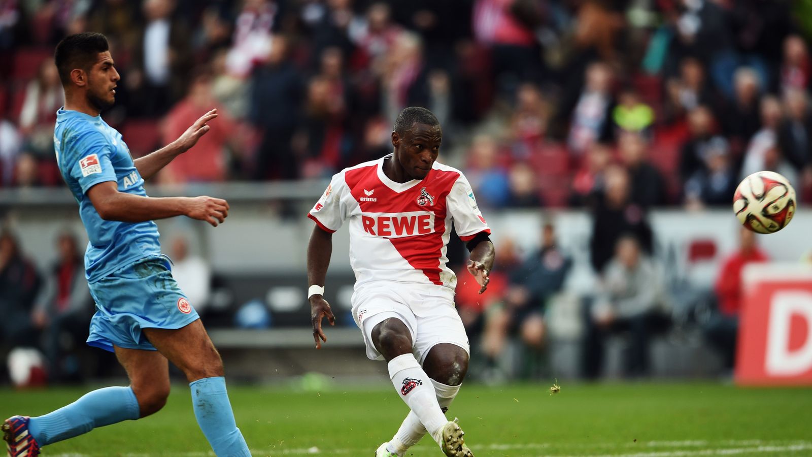 Cologne striker Anthony Ujah apologises after grabbing mascot goat's ...