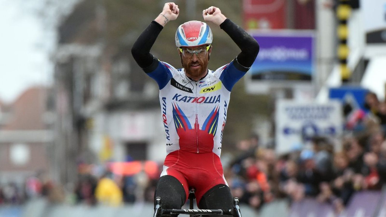 Gent-Wevelgem: Luca Paolini wins as Geraint Thomas finishes third ...