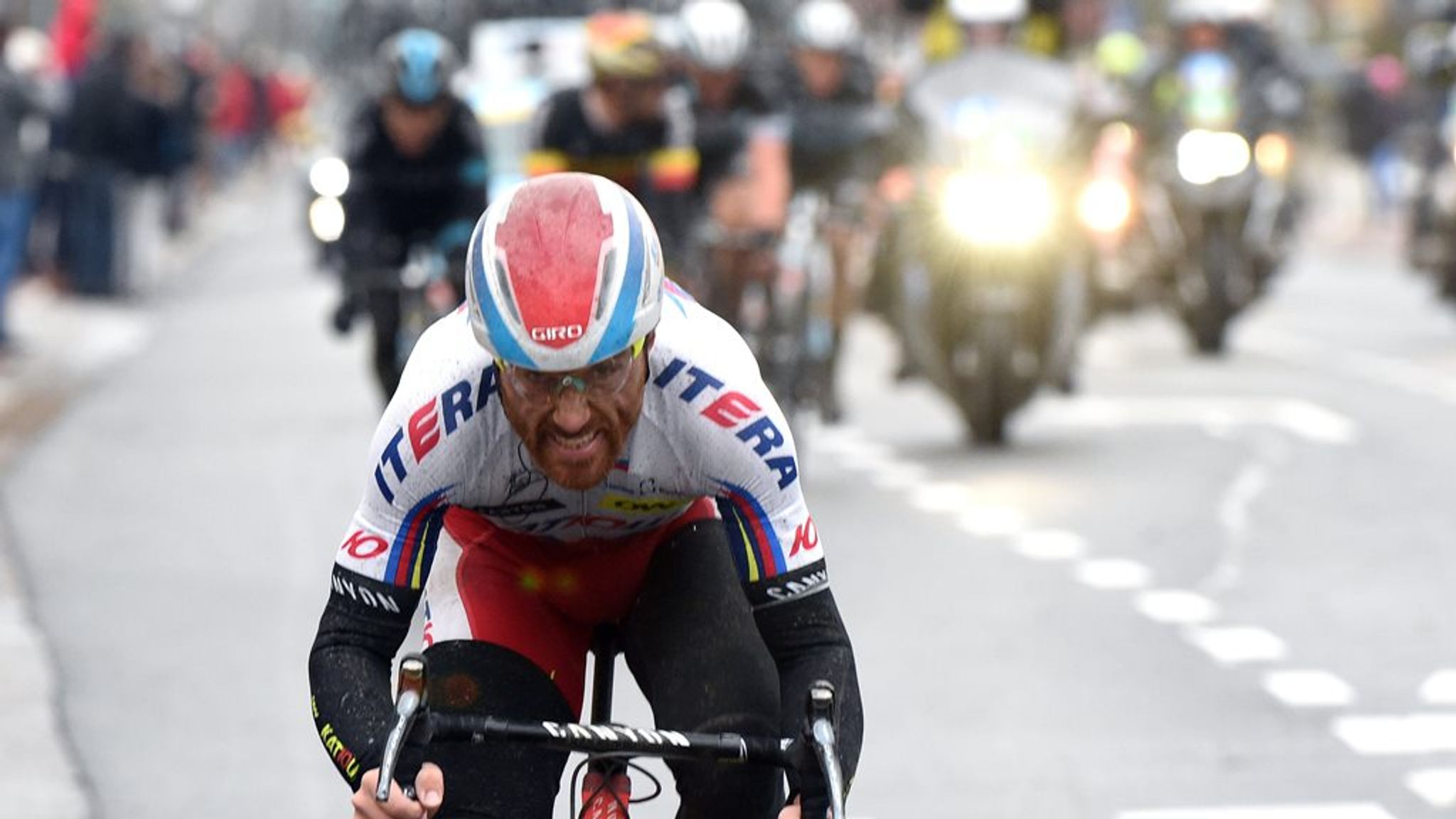 Gent-Wevelgem: Luca Paolini wins as Geraint Thomas finishes third ...