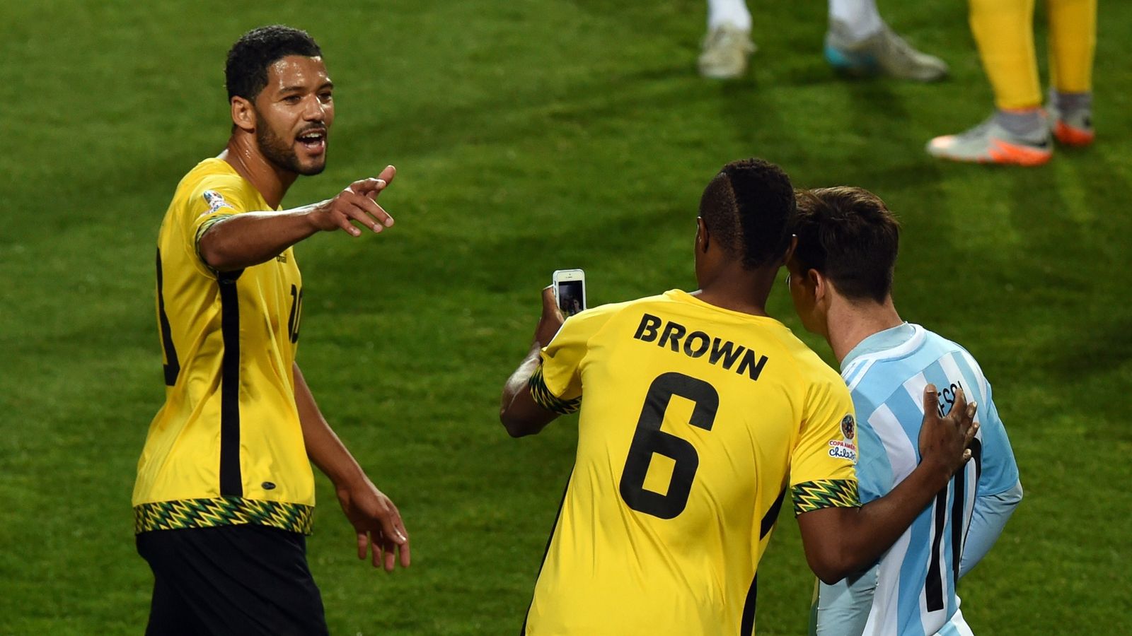 Jamaica's DeShorn Brown defends Lionel Messi selfie | Football News ...