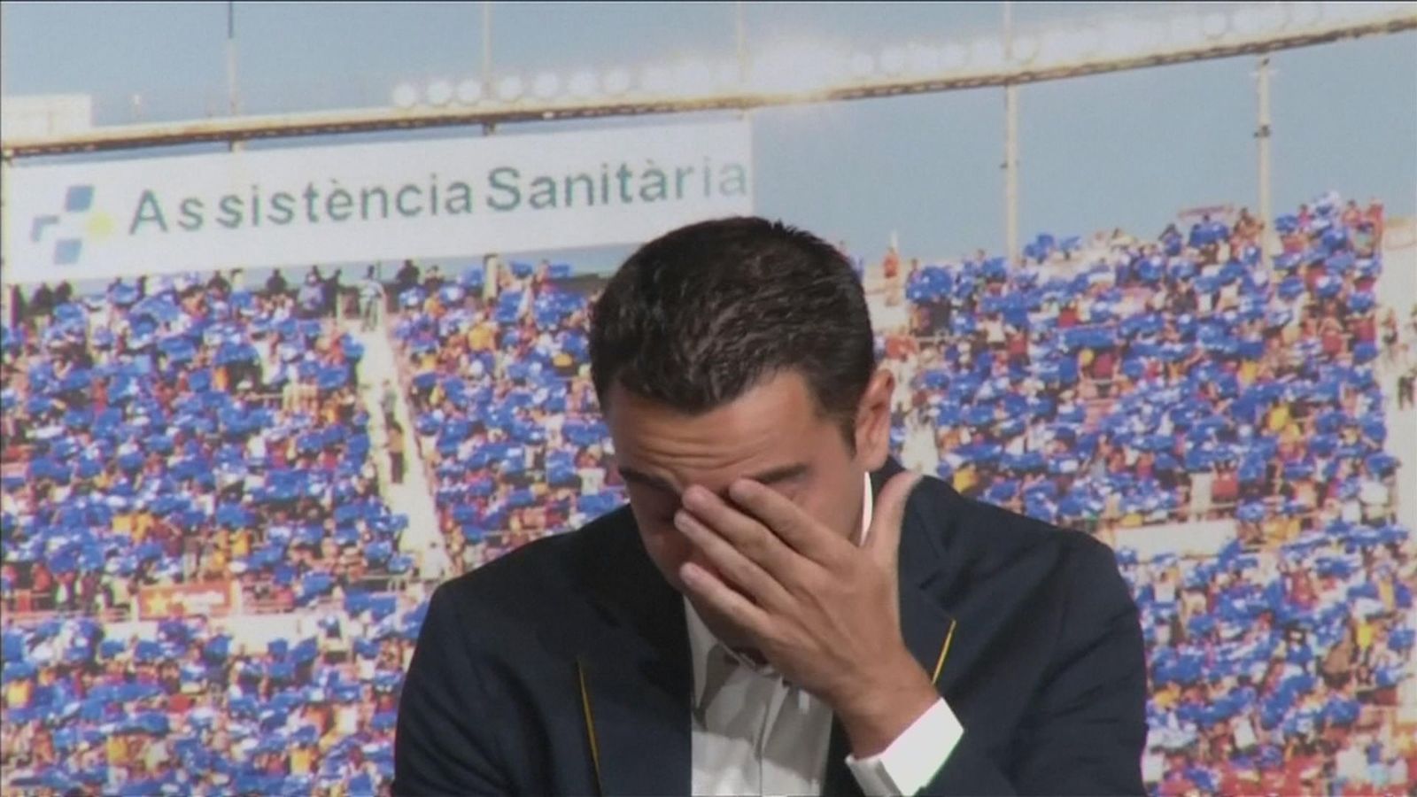 WATCH: Barcelona midfielder Xavi says emotional farewell to fans ...