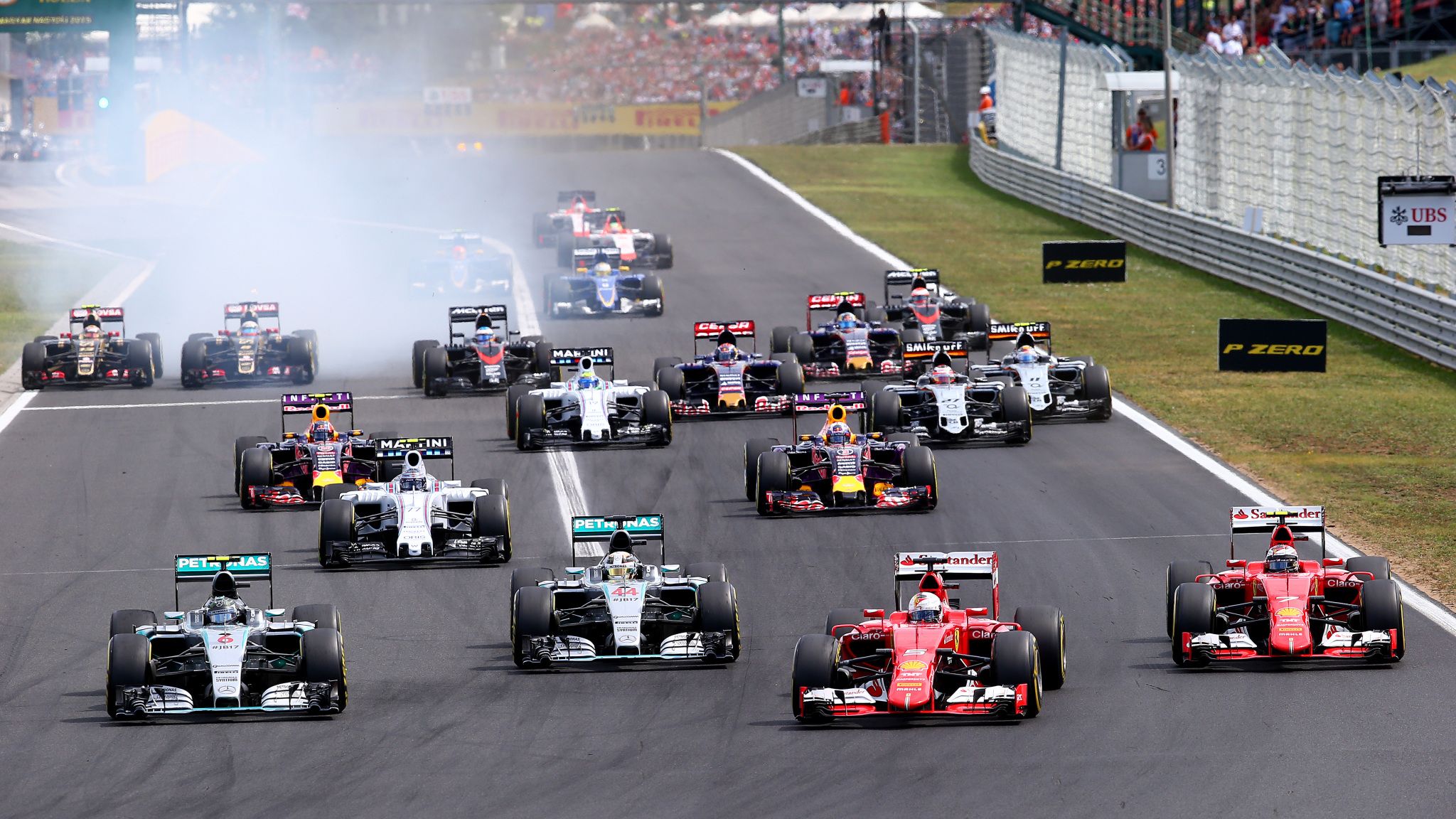 Sebastian Vettel wins Hungarian GP from Daniil Kvyat and Daniel ...