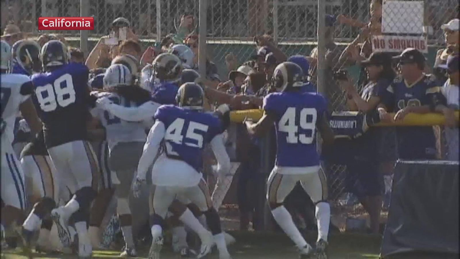 Dallas Cowboys and St Louis Rams in mass brawl | NFL News | Sky Sports