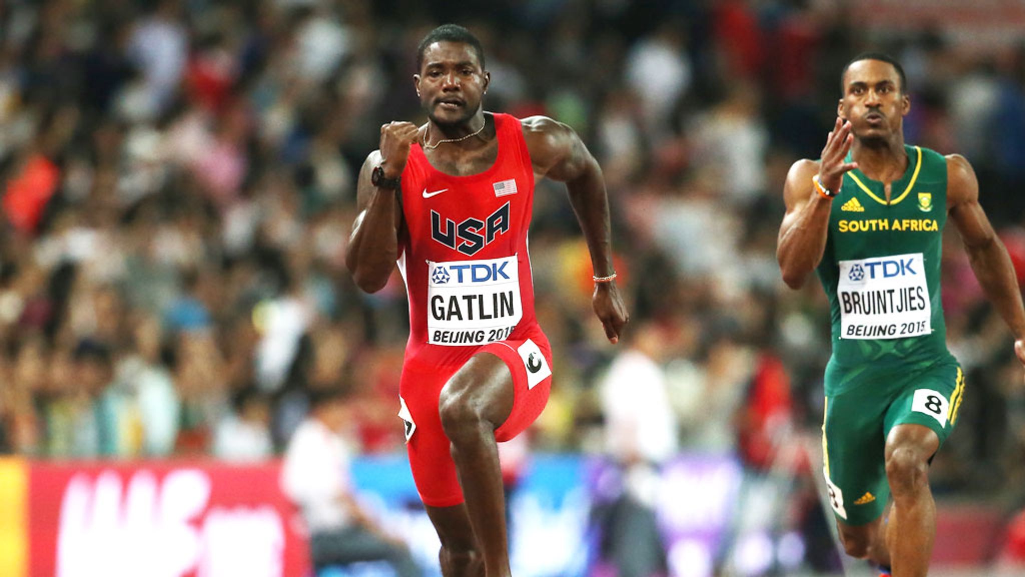 Justin Gatlin quicker than Usain Bolt in 100m qualifying at World ...