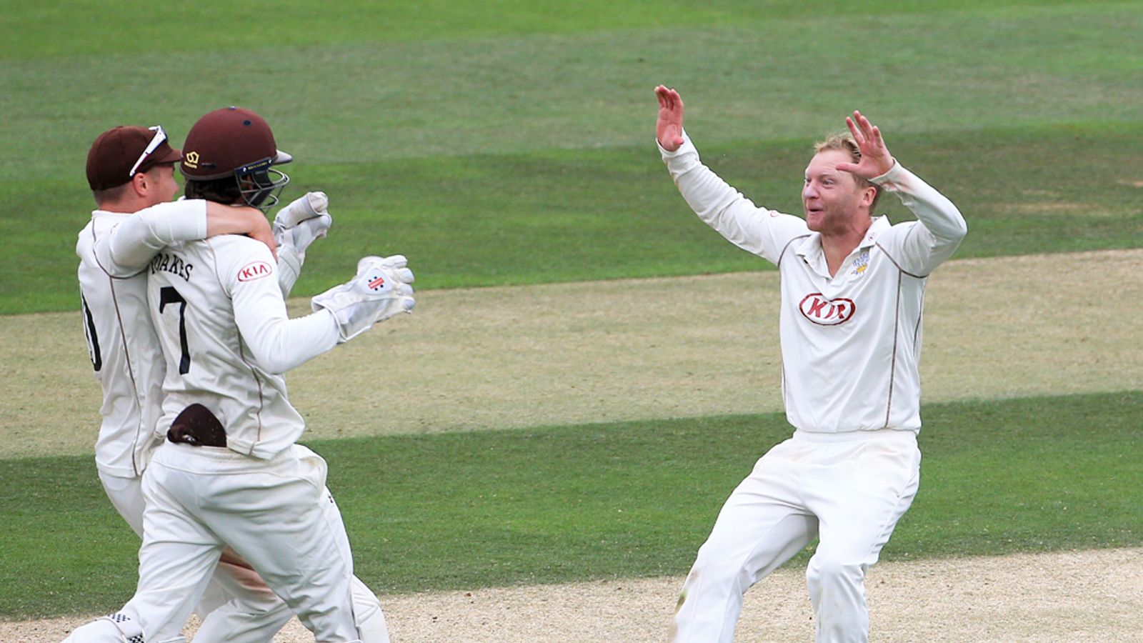 Gareth Batty took a hat-trick to send Surrey back into the top flight ...