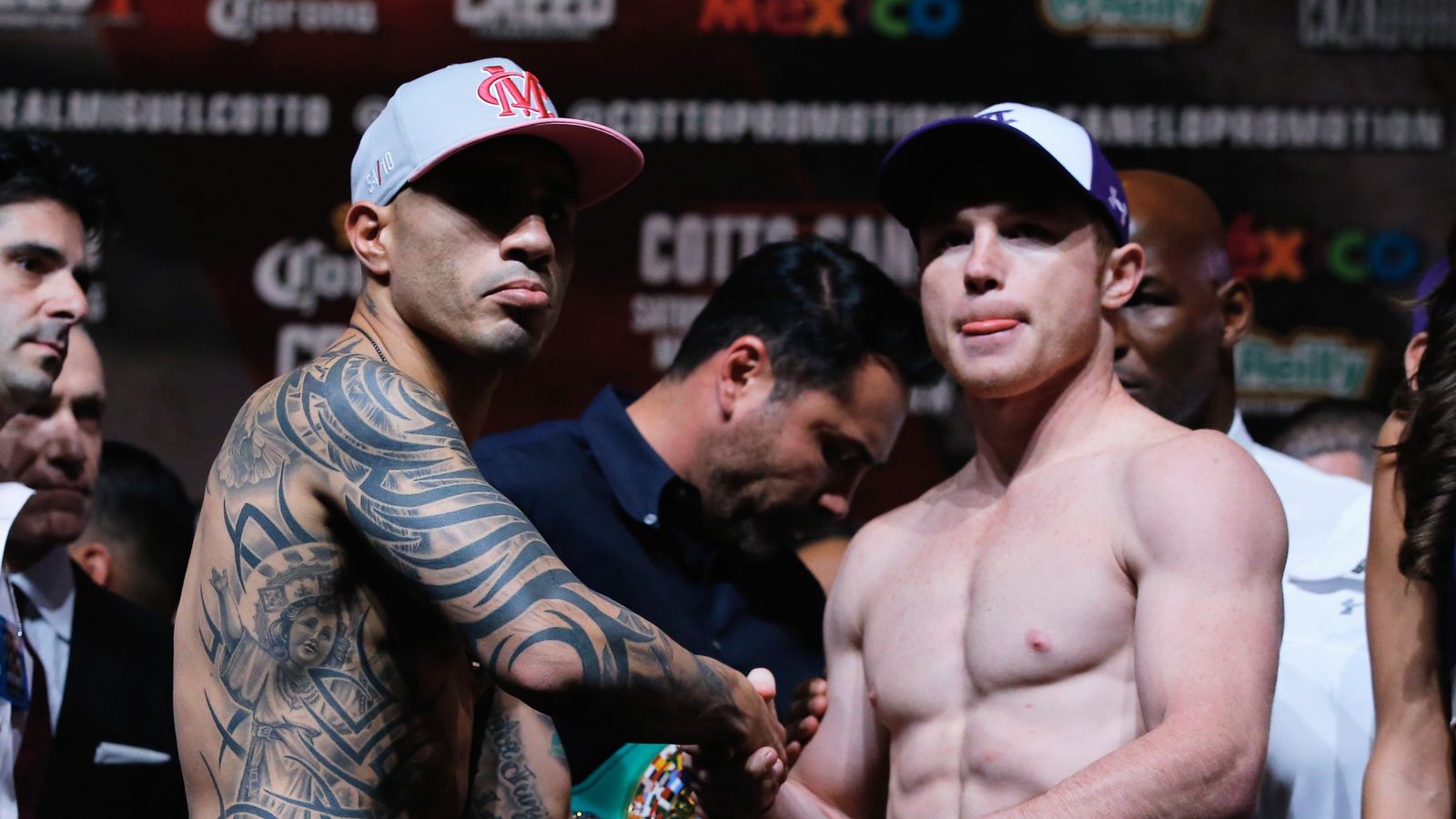 WATCH: Miguel Cotto-Saul 'Canelo' Alvarez weigh-in | Boxing News | Sky ...