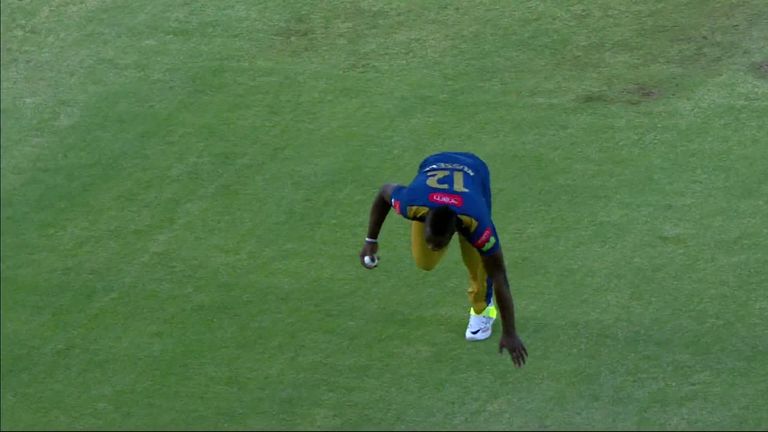 Russell with an amazing one-handed catch! | Video | Watch TV Show | Sky ...