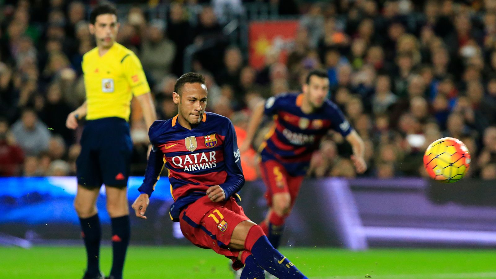 Neymar slips up with penalty... but Barcelona still score | Football ...