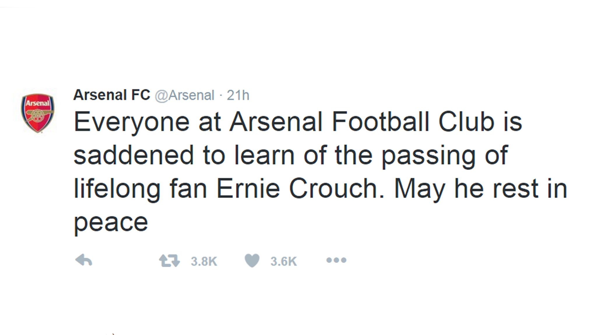 Arsenal remember lifelong fan killed on way to game | Football News ...