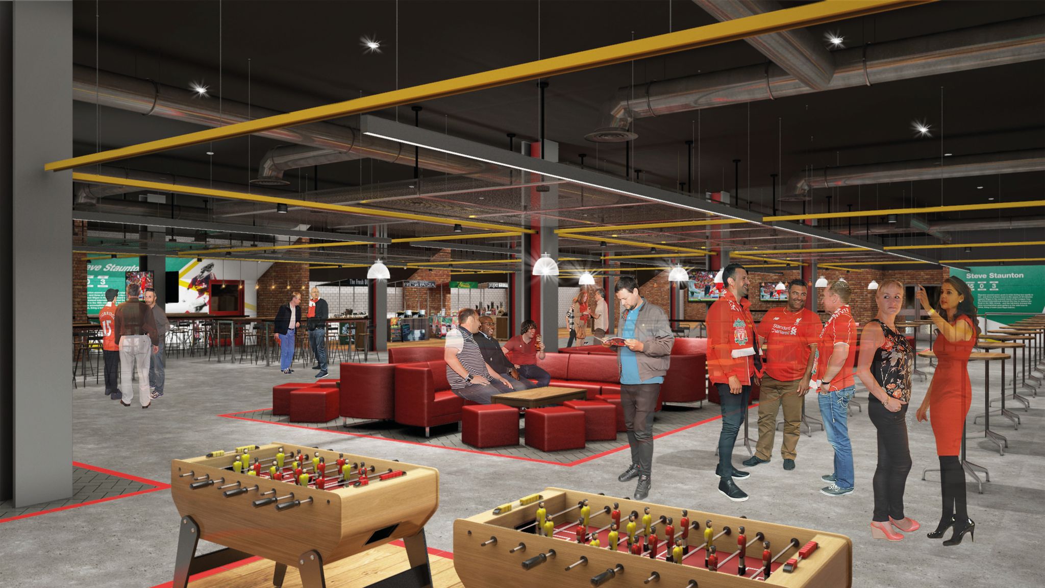 Liverpool unveil pictures of The Anfield Dugout in new main stand ...