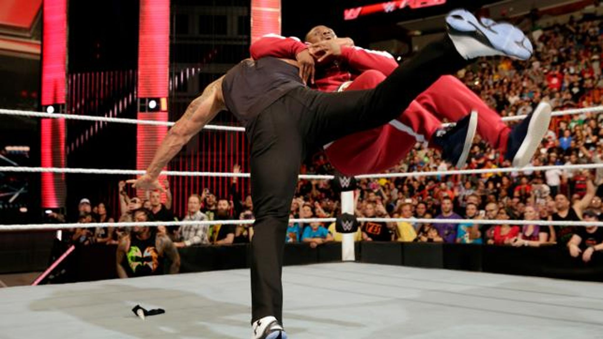 WWE Raw: The Rock lays out The New Day on return in Miami | Snooker ...