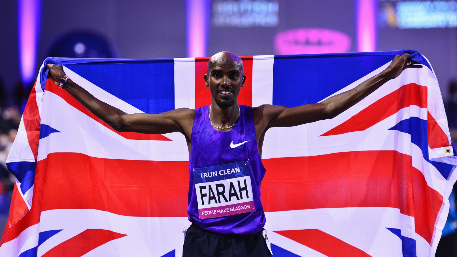 World and Olympic champion Mo Farah wins 3,000m at Glasgow Grand Prix ...