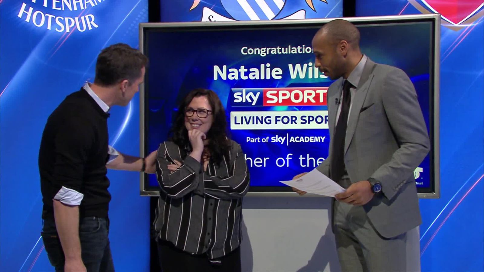 WATCH: Thierry Henry surprises Sky Sports' Living for Sport winner ...
