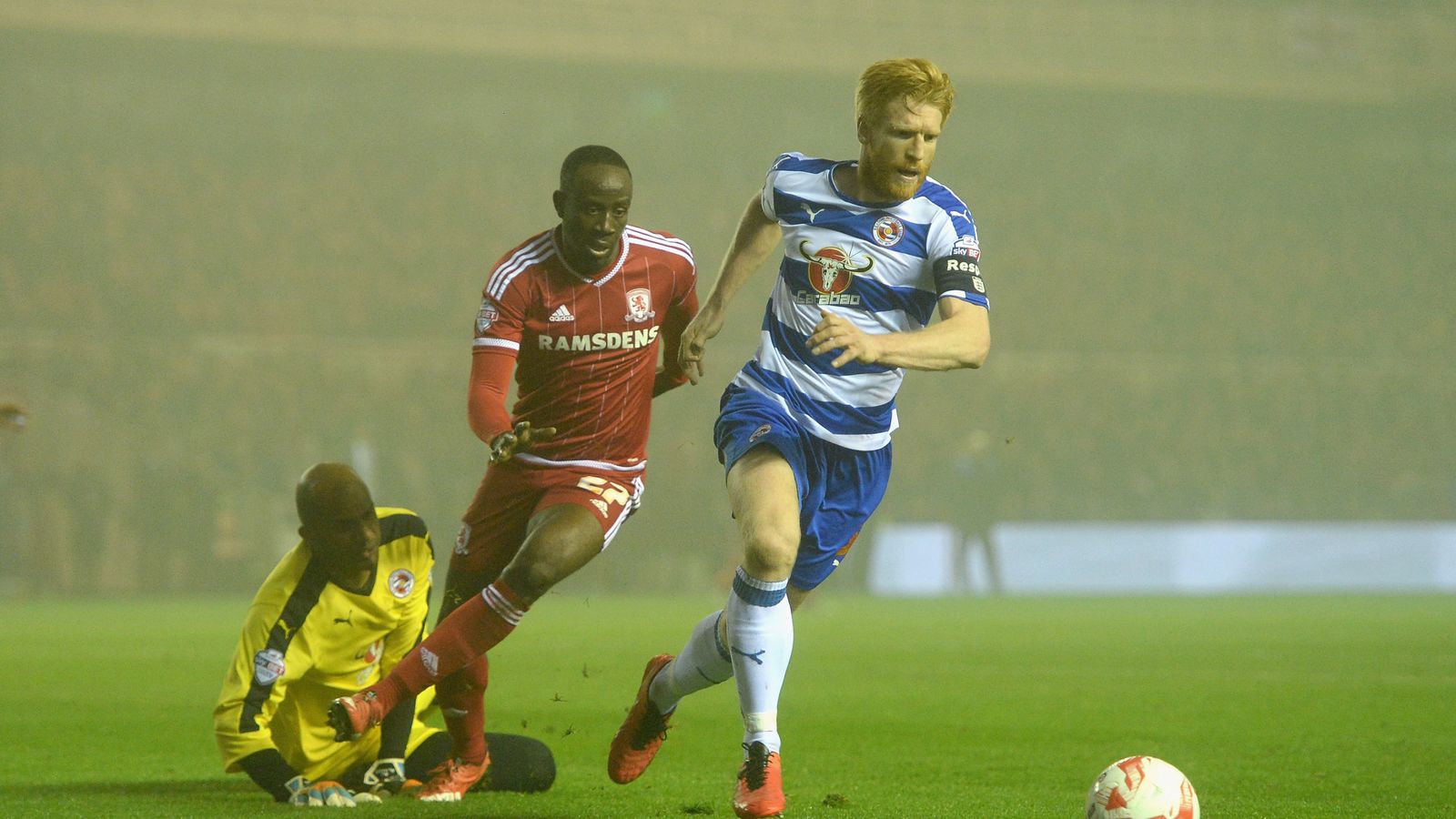 Reading team-mates square up in match against Middlesbrough | Football ...