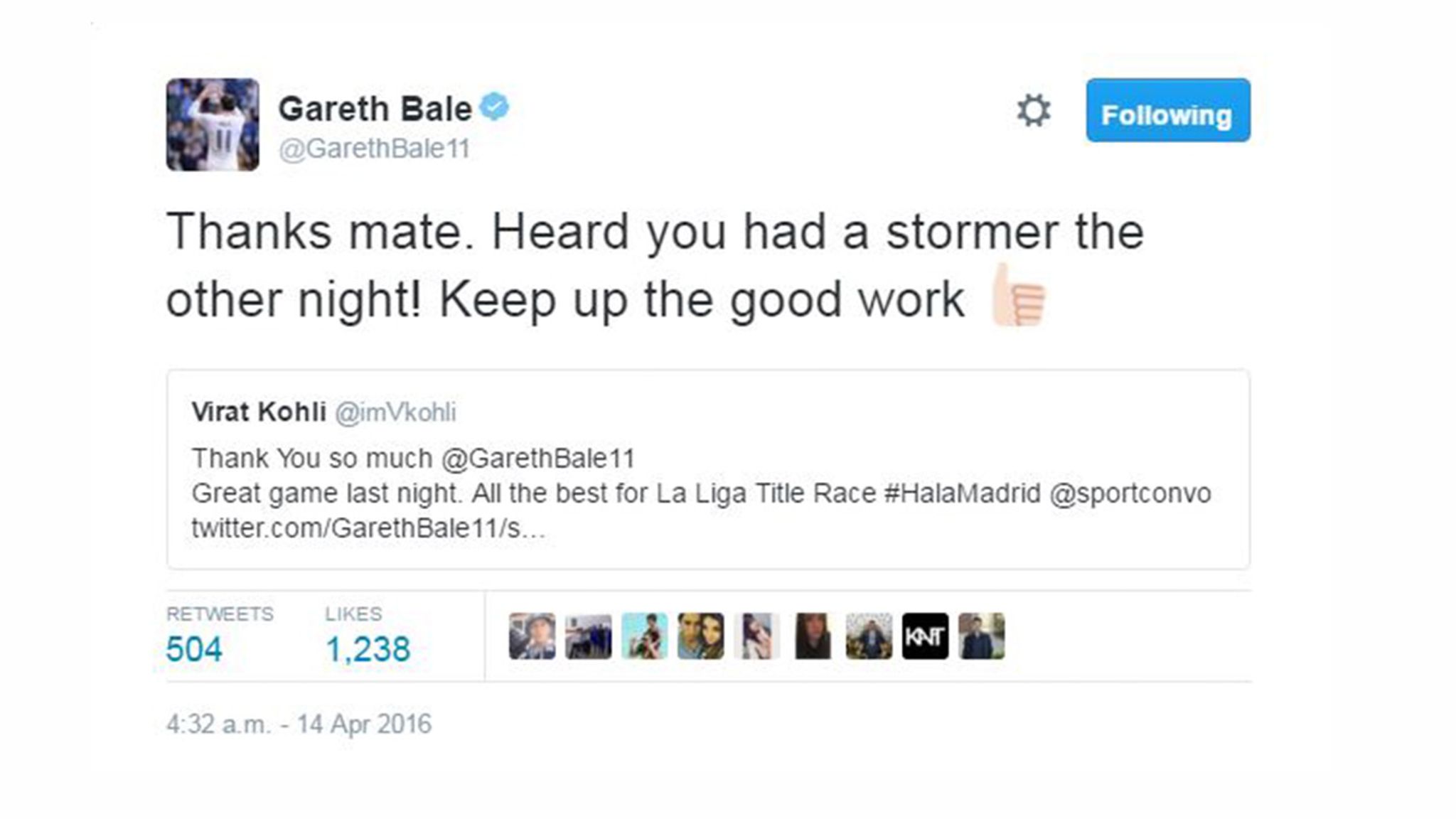 Virat Kohli and Gareth Bale praise one another on Twitter | Football ...