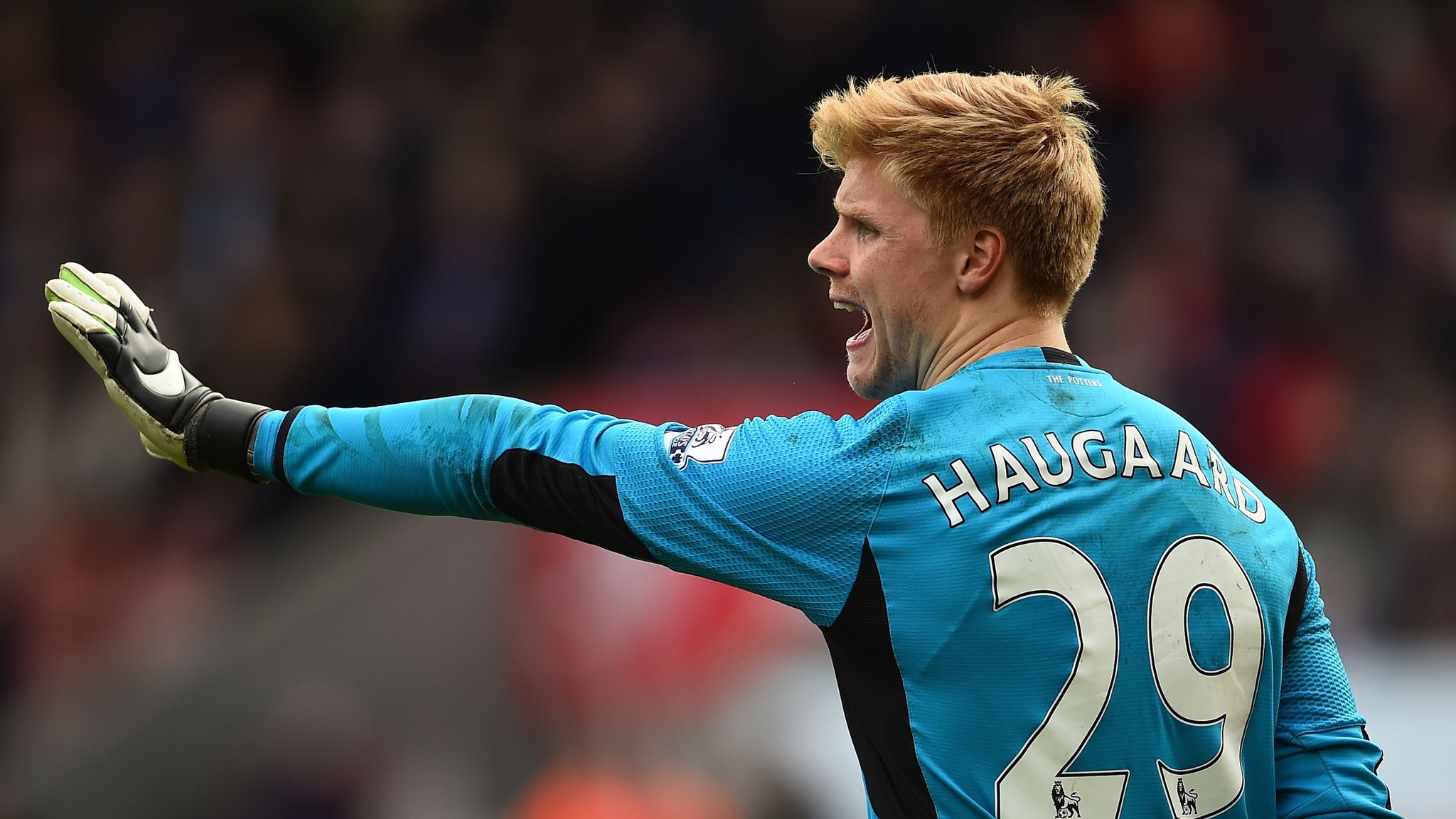 Stoke boss Mark Hughes impressed by goalkeeper Jakob Haugaard ...