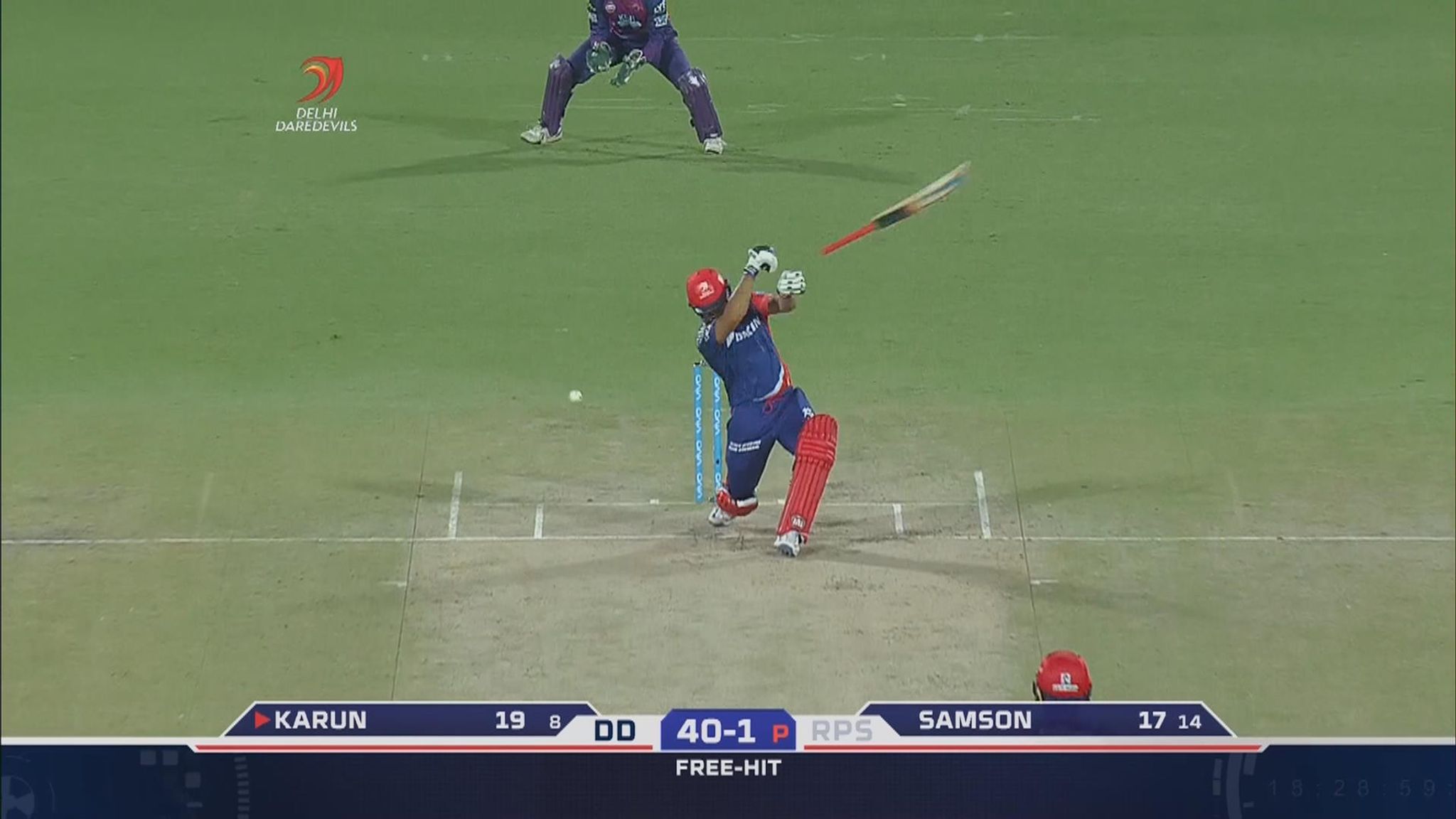 IPL 2016: Delhi star Karun Nair's bat tumbles through the air ...