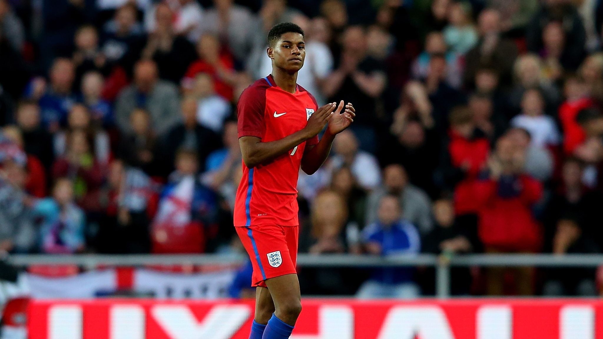 Marcus Rashford hailed by England team-mates following stunning debut ...
