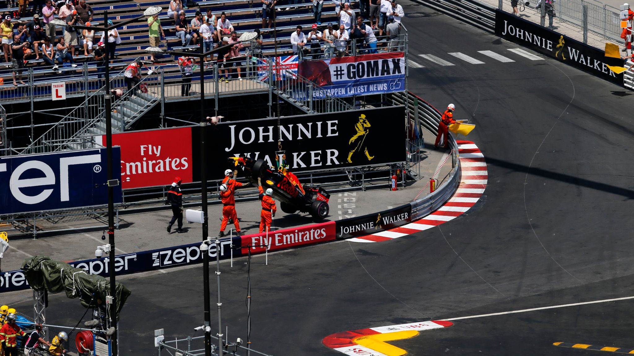 Max Verstappen crashes in Q1 and will start Monaco GP from pit lane ...