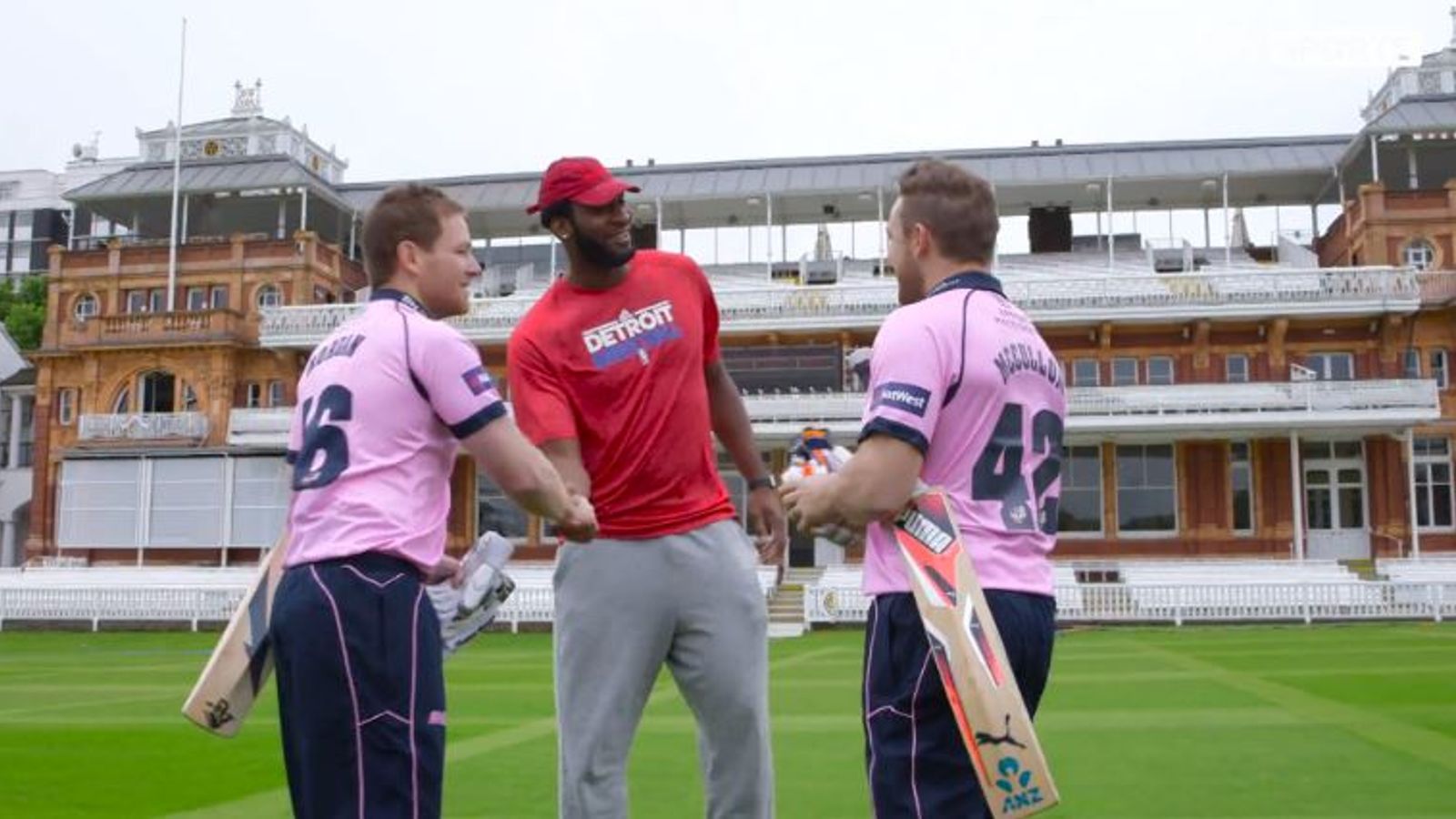 NBA star Andre Drummond meets Eoin Morgan and Brendon McCullum at Lord ...