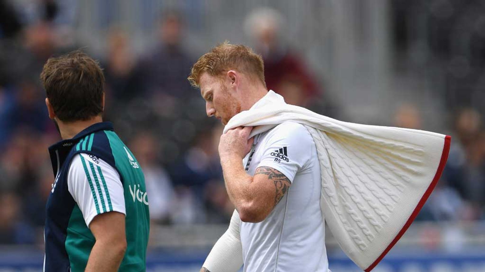 England all-rounder Ben Stokes suffers calf injury at Old Trafford ...
