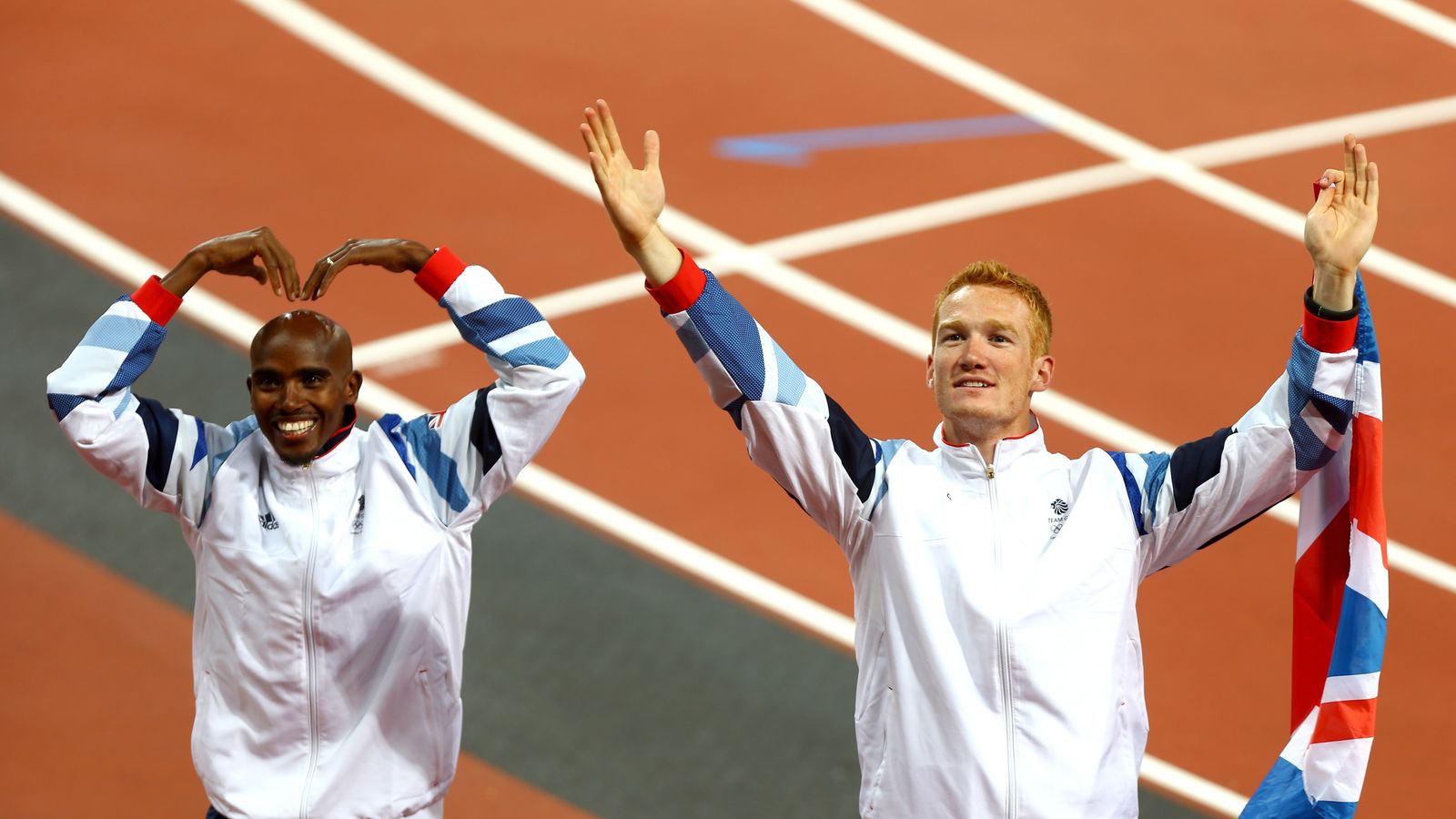 Mo Farah, Jessica Ennis-Hill and Greg Rutherford at the Olympic Games ...